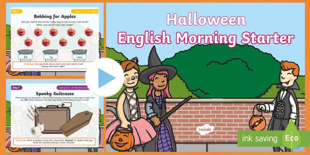 KS1 Halloween English Morning Starter PowerPoint