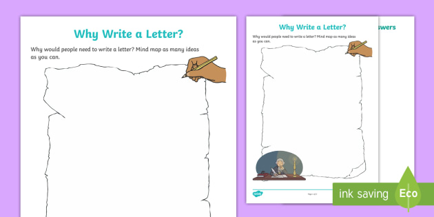 Why Write a Letter? Worksheet / Worksheet