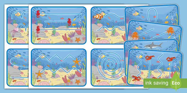 Under the Sea Mark-Making Pattern Cards (teacher made)