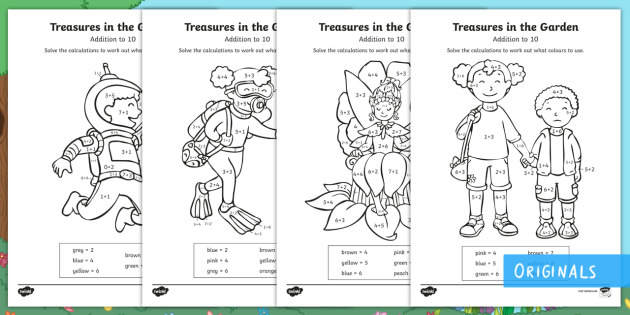 Treasures in the Garden Addition to 10 Colour by Number