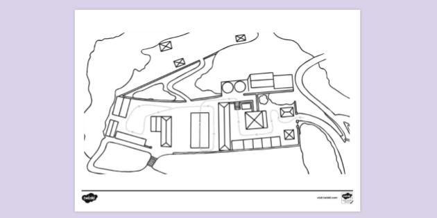 Chatsworth Farmyard Map Colouring | Colouring Sheets