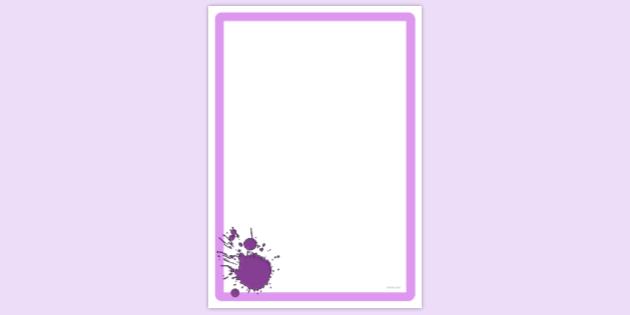 FREE! - Purple Page Border | Twinkl Page Borders