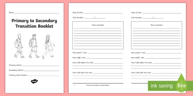Primary to Secondary Transition Pupil Record (teacher made)