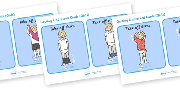Getting Undressed Routine Cards (Girls)