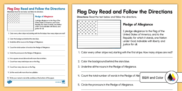 Flag Day Reading Passage for Kindergarten | Twinkl USA