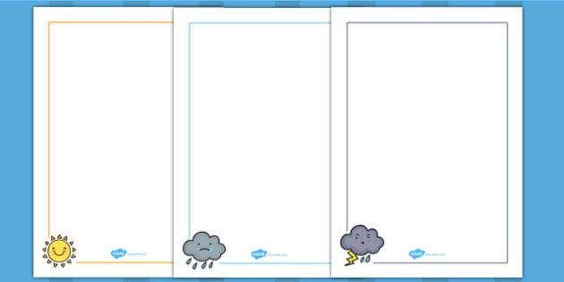 I Hear Thunder Page Borders (teacher made)