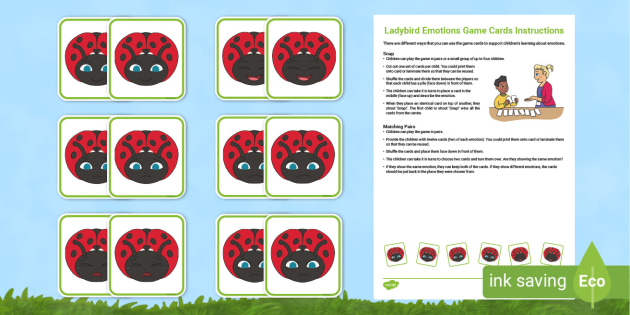 Ladybird Emotions Card Game (teacher made)