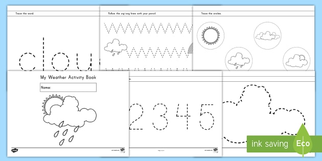 Weather Fine Motor Skill Activity Booklet - fine motor, weather, activity