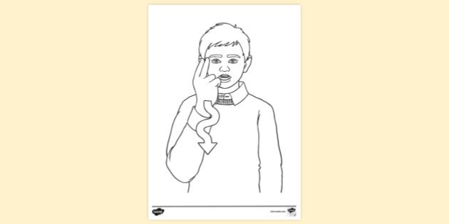 FREE! - BSL Child Art Colouring Sheet Colouring | Colouring Sheets