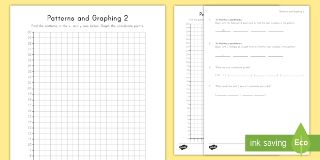 Patterns and Graphing (2) Worksheet / Worksheet