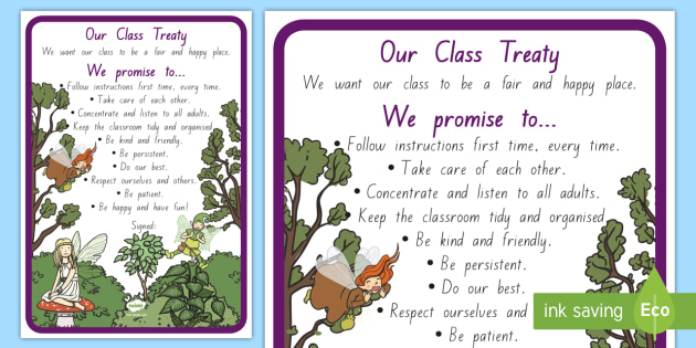 Class Treaty Fairy-Themed Display Poster (teacher made)
