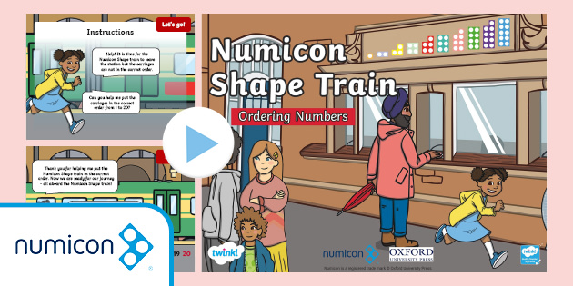 👉 Interactive Numicon PowerPoint - Order the Train 1-20