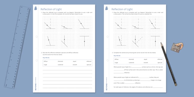 Physics Light Worksheet