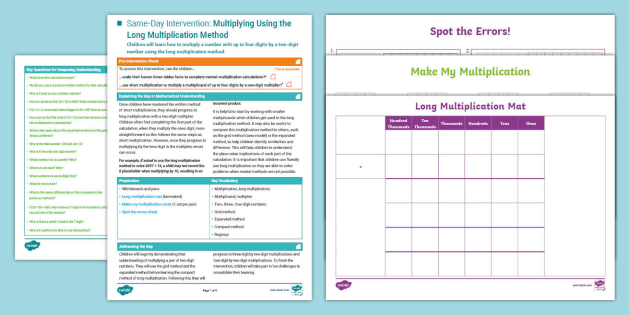 Multiplication Interventions | twinkl.com.au