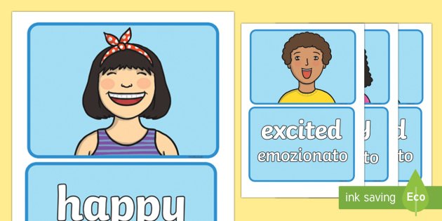 Emotions Matching Cards English/Italian - Emotions Matching Cards