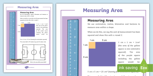 Measurement Area Display Poster (teacher made)