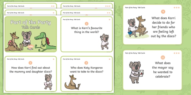 Part of the Party Differentiated Talk Cards (teacher made)