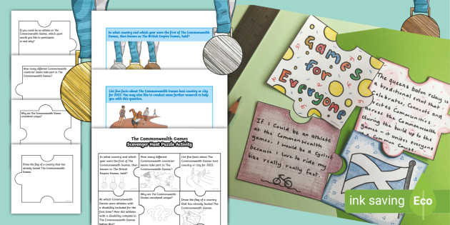 The Commonwealth Games Scavenger Hunt Puzzle Activity