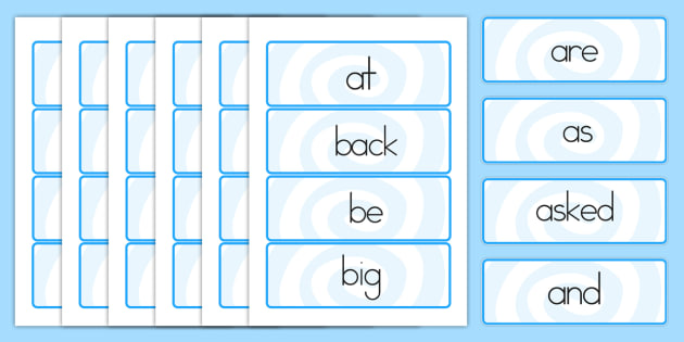 100 Sight Words Flashcards - sight, see, senses, word cards