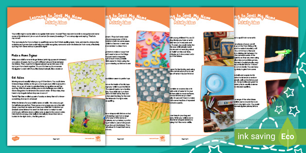 Learning to Spell My Name Activity Ideas (teacher made)