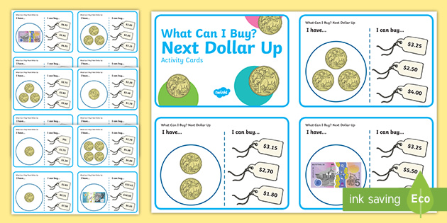 What Can I Buy? Next Dollar Up Challenge Cards