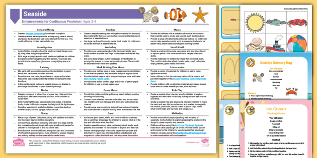 EYFS Seaside Continuous Provision Planning Pack (Ages 2-4) EYFS Seaside Continuous Provision Planning Pack (Ages 2-4)