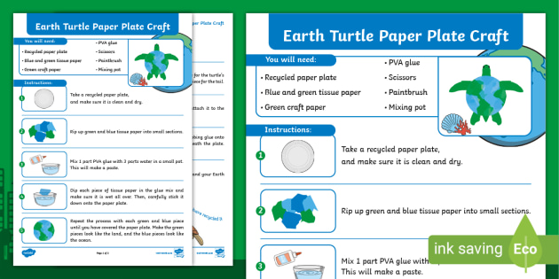 FREE! - Earth Day Turtle Craft | Earth Day Preschool Crafts