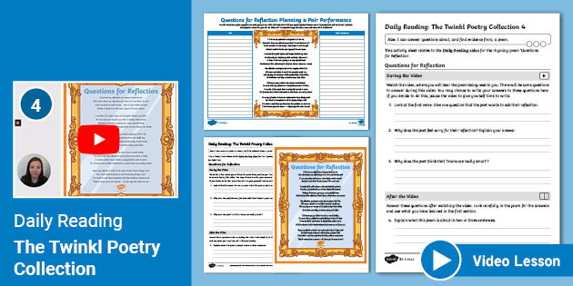 FREE! - Daily Reading | Poetry: 'Questions for Reflection' Activity Pack