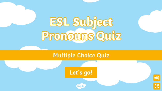 ESL Object Pronouns Interactive Game