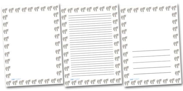 FREE! - Simpsons Donkey Portrait Page Borders- Portrait Page Borders