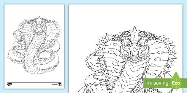 Basilisk Colouring Page (teacher made)
