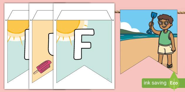 FREE! - Fun in the Sun Bunting – Display Bunting – Twinkl Resources