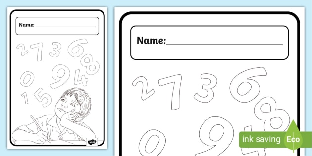 FREE! - Numbers Themed Colouring Book Cover (Teacher-Made)