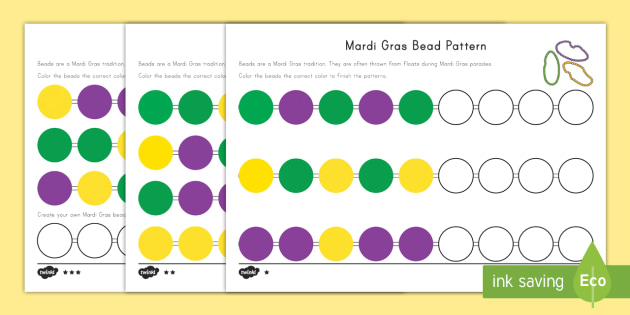 Mardi Gras Activity Sheets