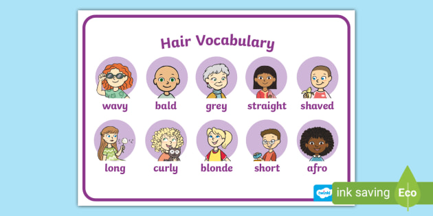 Hair Vocabulary Word Mat (teacher made)