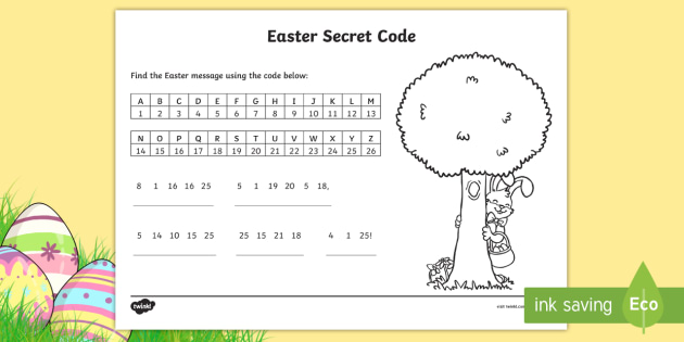 Easter Secret Code Activity
