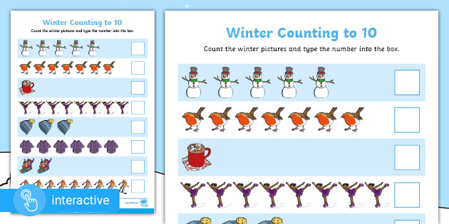 👉 Interactive PDF: Winter Counting to 10 Activity