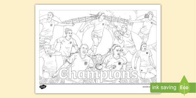 * NEW * Women's Euro Champions Colouring Page, UEFA, Euro