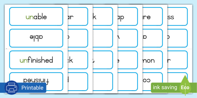 Un- Prefix Flashcards | Class Activities | South Africa