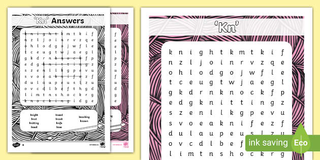 kn Word Search (teacher made)