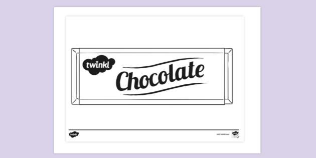 Chocolate Bar Colouring Sheets | twinkl.co.uk
