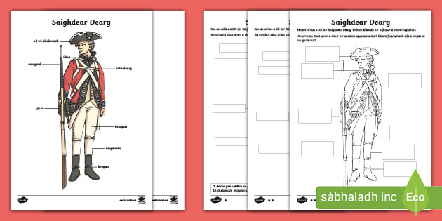 Saighdear-dearg – Duilleagan-gnìomh Eadar-sgaraichte