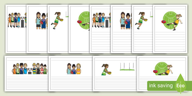 Women's Australian Rules Football Writing Frames