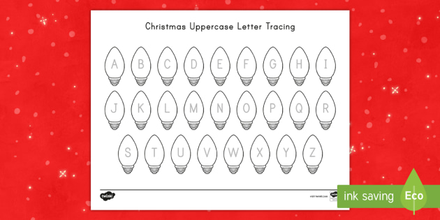 Christmas Uppercase Letter Tracing Activity (teacher made)