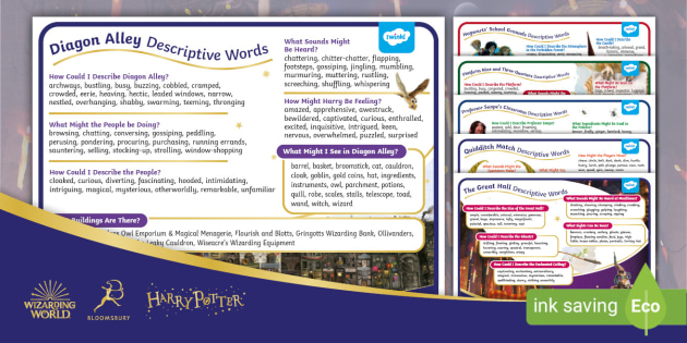 FREE! - Harry Potter Descriptive Settings Word Mat Pack