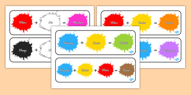 Colour Mixing Pack Māori (teacher made)