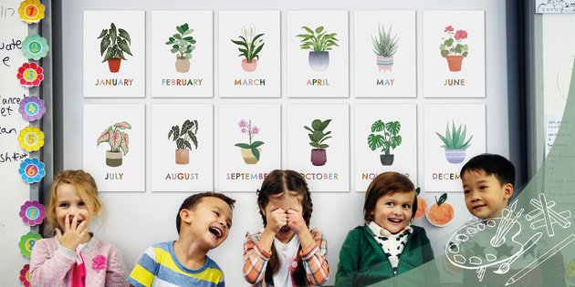 Botanical-Themed Months Posters Pack | Twinkl Art Gallery