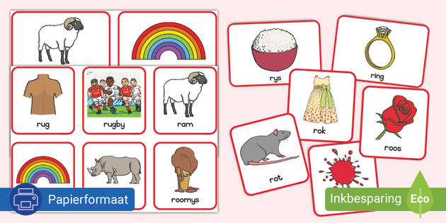 Prentkaarte Beginklank Letter r (teacher made)