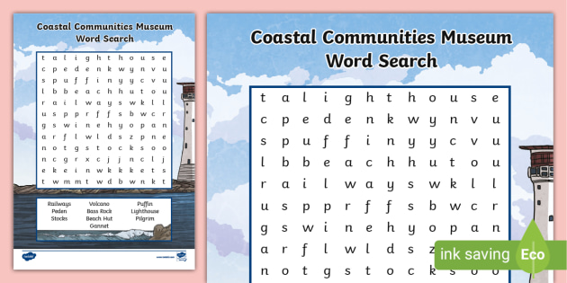 FREE! - Coastal Communities Museum Word Search