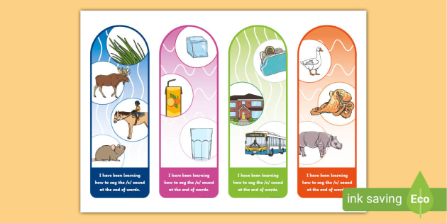 Final /s/ Sound Bookmark